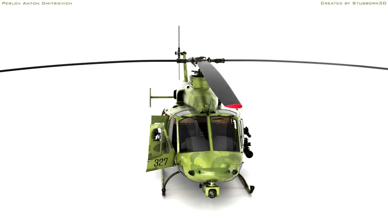 3D model Bell CH 146 helicopter