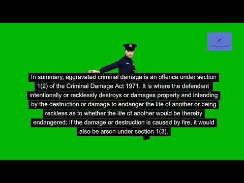 Aggravated criminal damage under s.1(2) Criminal Damage Act 1971 - www.e-lawresources.co.uk