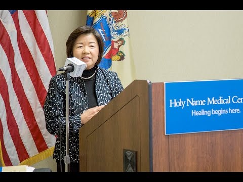 Kyung Hee Choi, VP of HNMC's Asian Health Services, Speaks at HNMC Press Conference