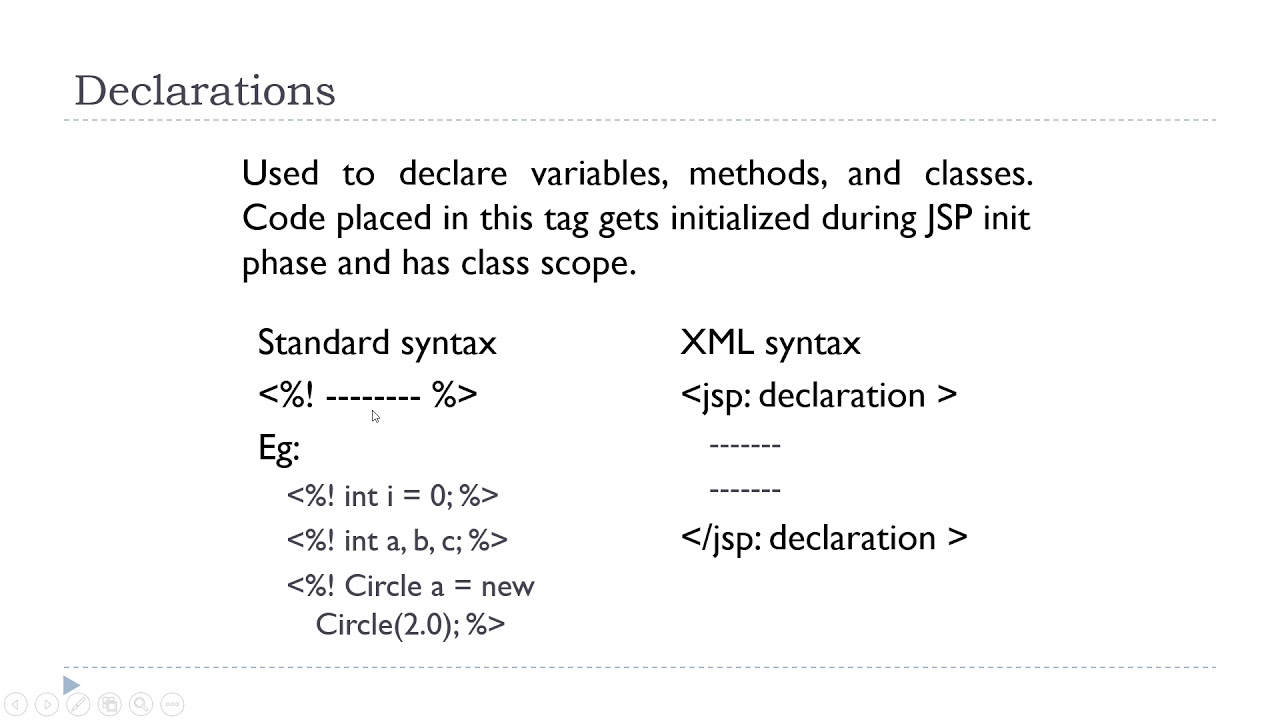 J2a JSP Constructs  Scriptlets, Declarations, Expressions