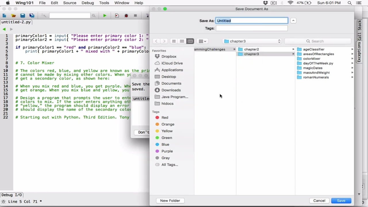 3.7. Color Mixer - Python