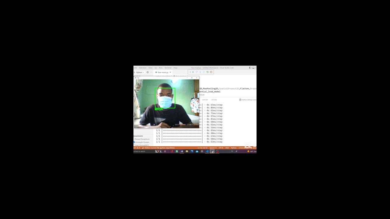 Python AI for Face Mask Recognition