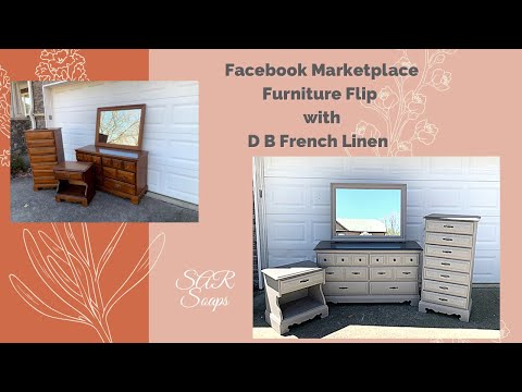 Facebook Marketplace Furniture Flip / Dixie Belle French Linen furniture makeover