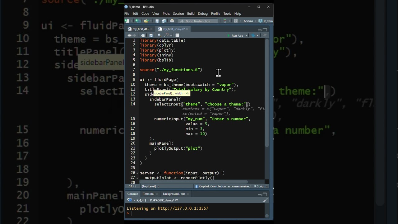 R programming Shiny App #coding #rprogramming #rstudio