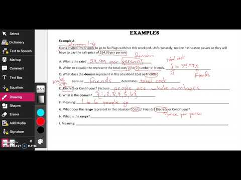 Domain and Range Word Problems