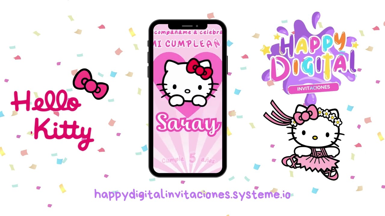 Video invitación: Hello Kitty