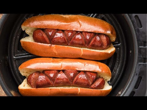 Air Fryer Hot Dogs in 6 minutes!