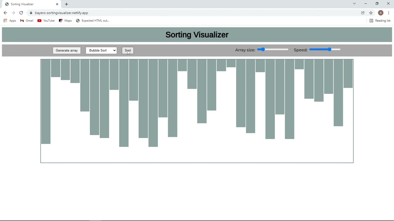 Sorting visualizer cs50