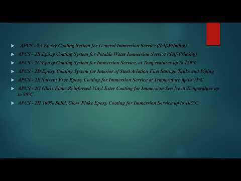 Approved protective coating system (APCS) Saudi Aramco from SAES H-001