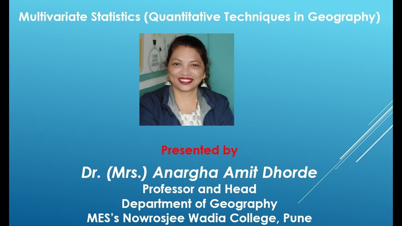 Multivariate Statistics Introduction by Anargha Dhorde