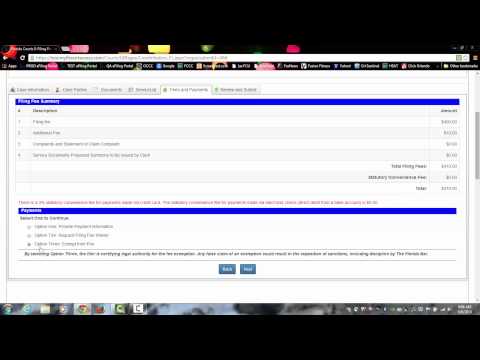 Florida Courts E-Filing Portal - New Case - Fees and Payments