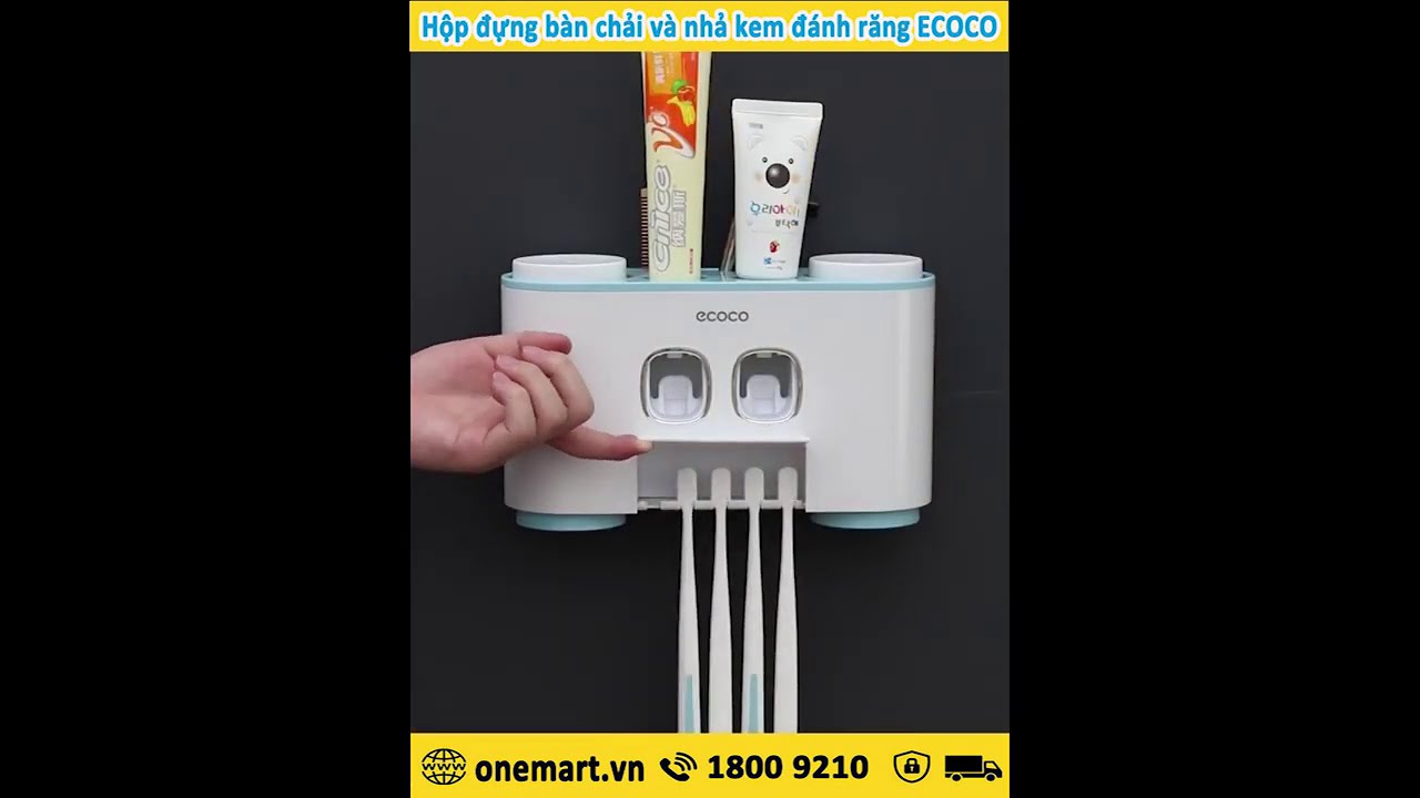 Hộp đựng bàn chải và nhả kem đánh răng thông minh ECOCO
