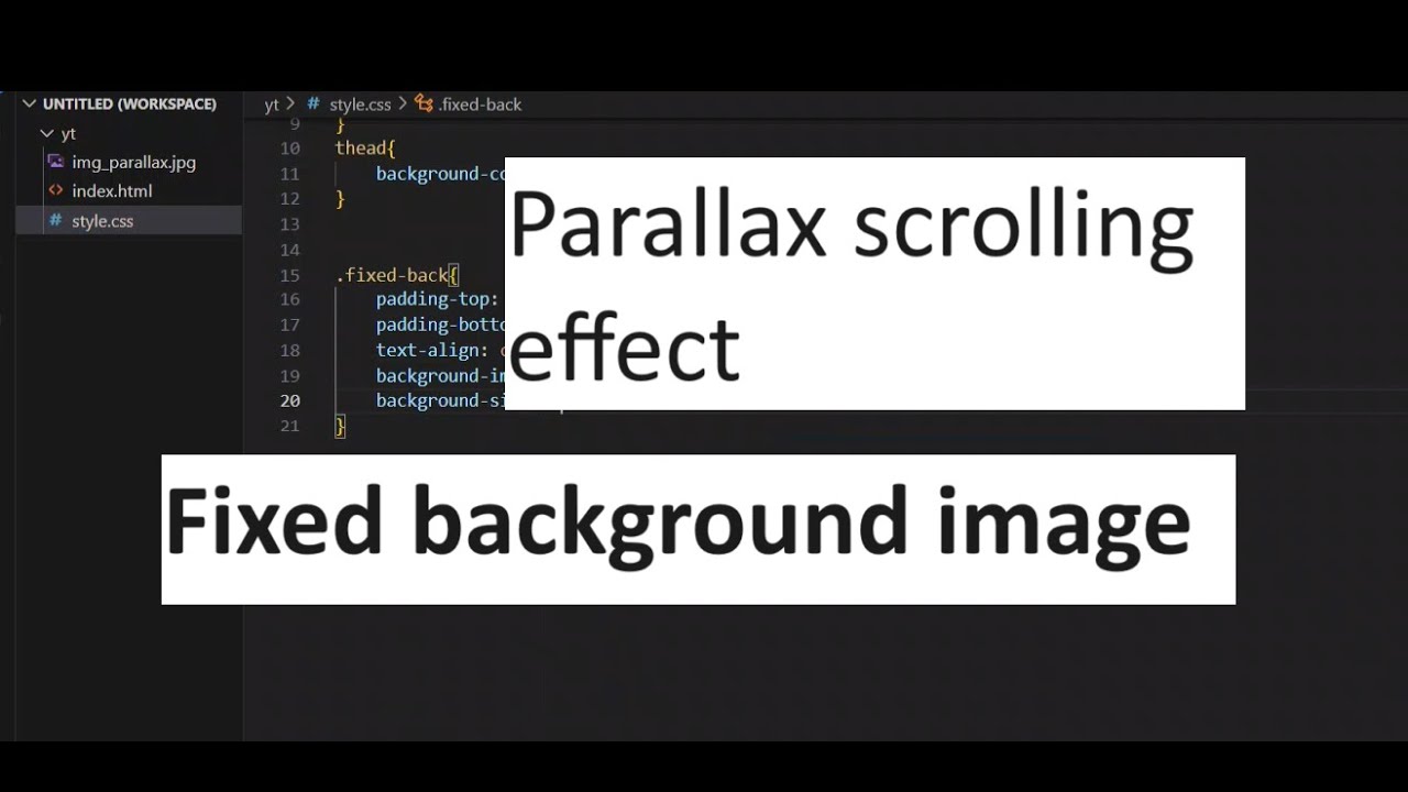 Fixed background image and contents scroll over it using HTML and CSS | Parallax scrolling effect