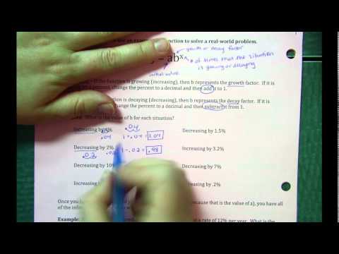 Writing Real Life Exponential Functions