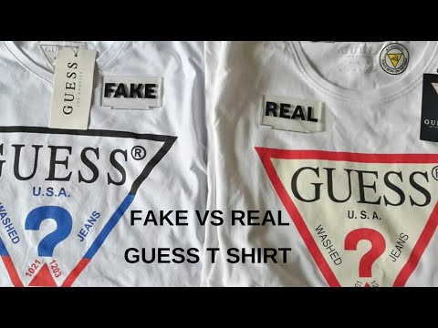 Fake vs Real Guess T shirt