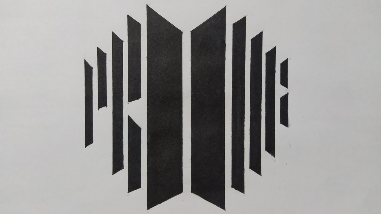 DIBUJO LOGO BTS PROOF | HOW to DRAW kpop |  Tutorial de dibujo