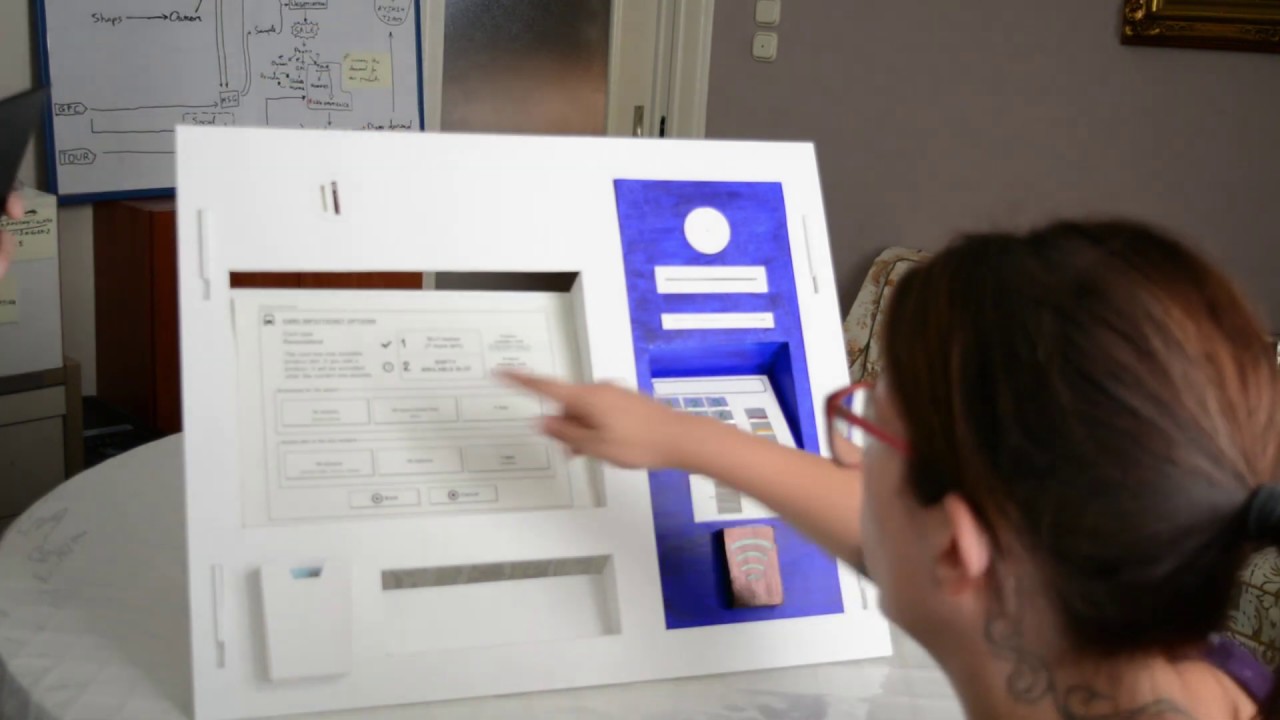 Wireframe usability test for ticket vending machine.