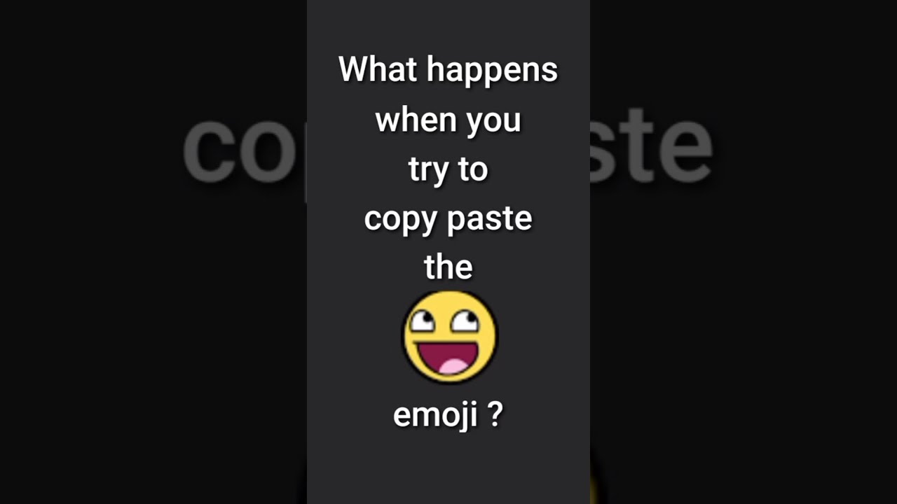 So I tried to copy paste the epic face in the comments... #shorts