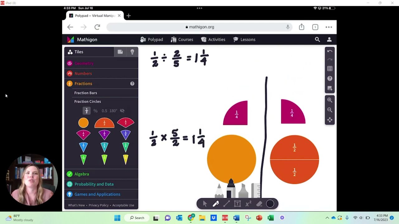 Dividing Fractions with Polypad