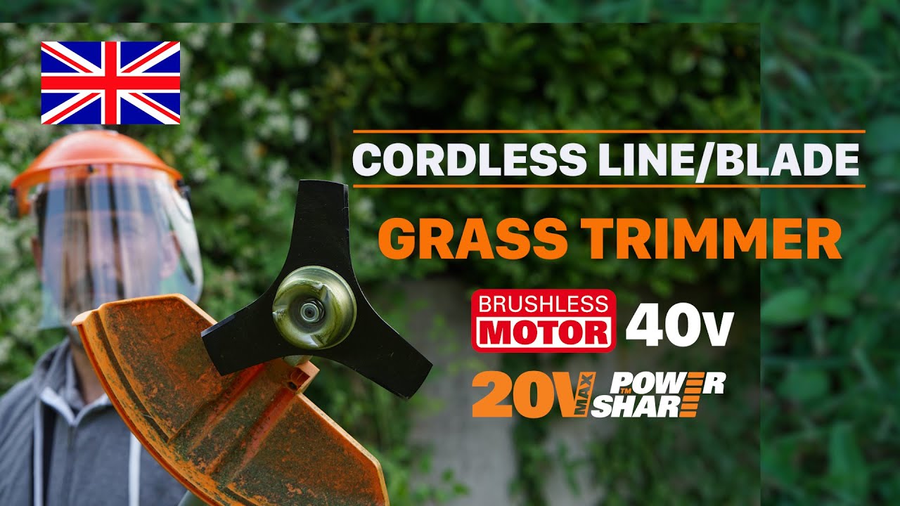 WORX WG186E 40V CORDLESS LINE/BLADE BRUSHLESS GRASS TRIMMER