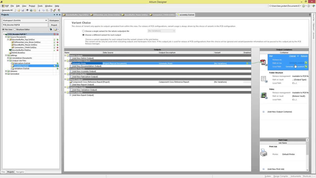 Component parameters in smart PDF