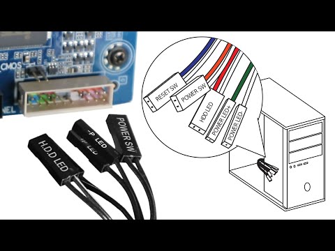 How to connect power/restart button & LED cables to your motherboard while it's inside the PC case