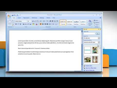 How to add a clip art image to a Microsoft® Word document :Tutorial