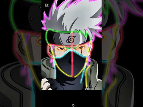 The Easiest Way to Draw Kakashi from Naruto 🔥🥷 #anime #tutorial