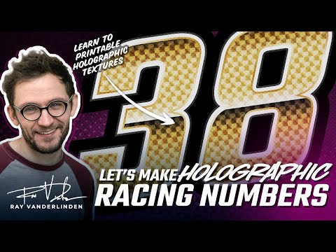 Creating printable Holographic fills and textures for race car numbers, sponsors and graphics