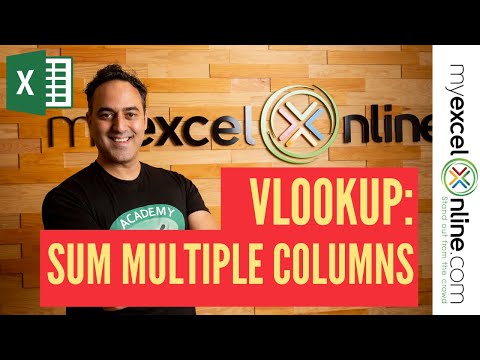 Excel Formulas and Functions Tutorial - VLOOKUP to Sum Multiple Columns