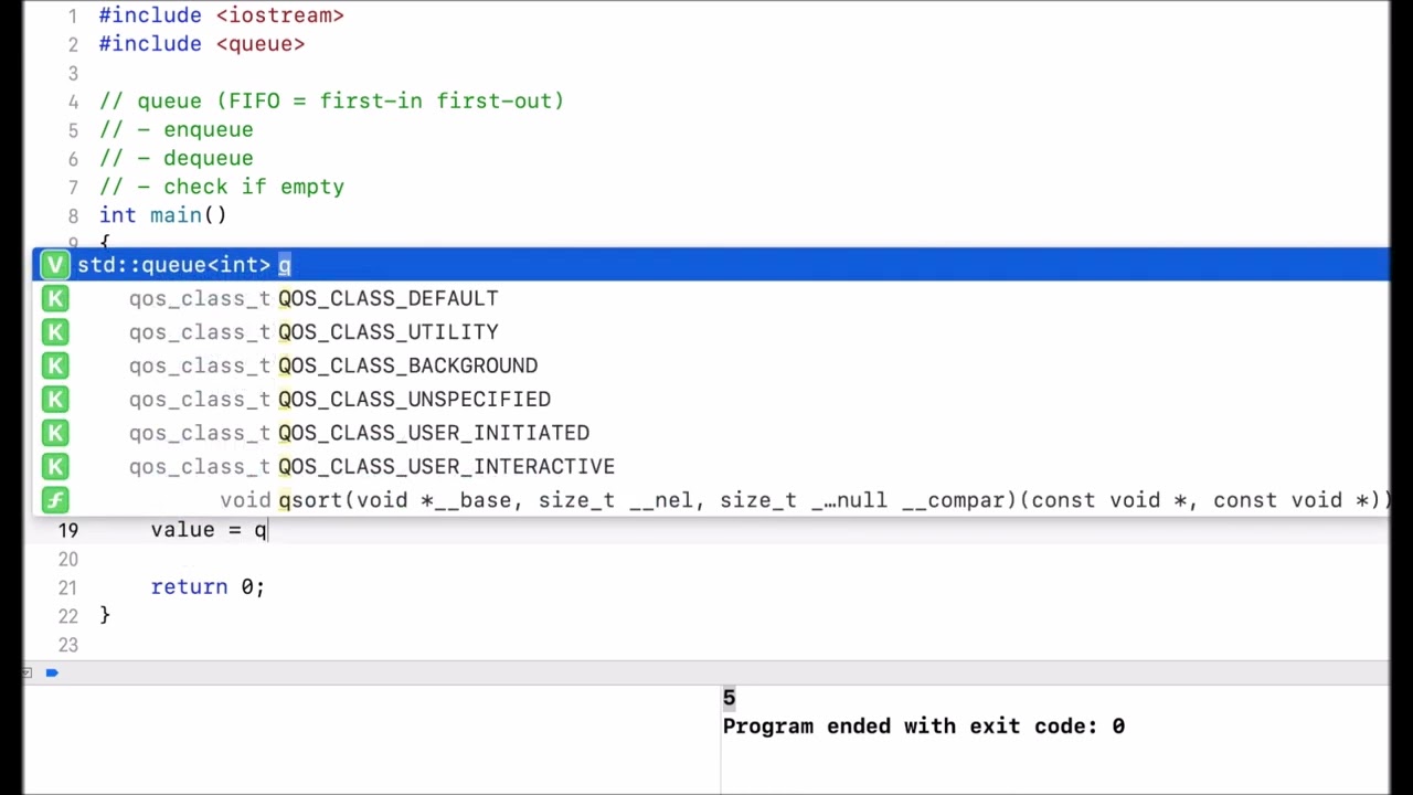 C++ Tutorial: The queue Class