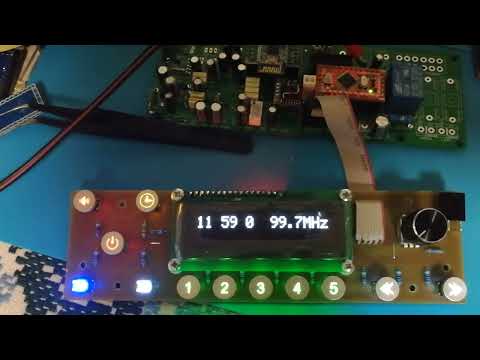 FM tuner with RDS text and BT + Aux, RTC time with backup, IR remote control, new front panel