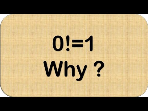 what is the value of factorial 0(0!) ?