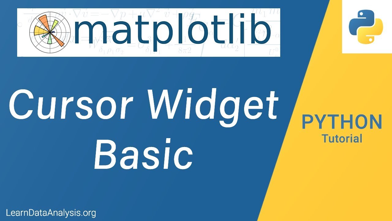 How to create and use the matplotlib Cursor widget in Python | Python Data Visualization