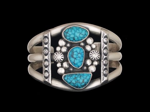 Navajo 3 Kingman Turquoise Sterling Silver Bracelet » Virgil Begay (#01)