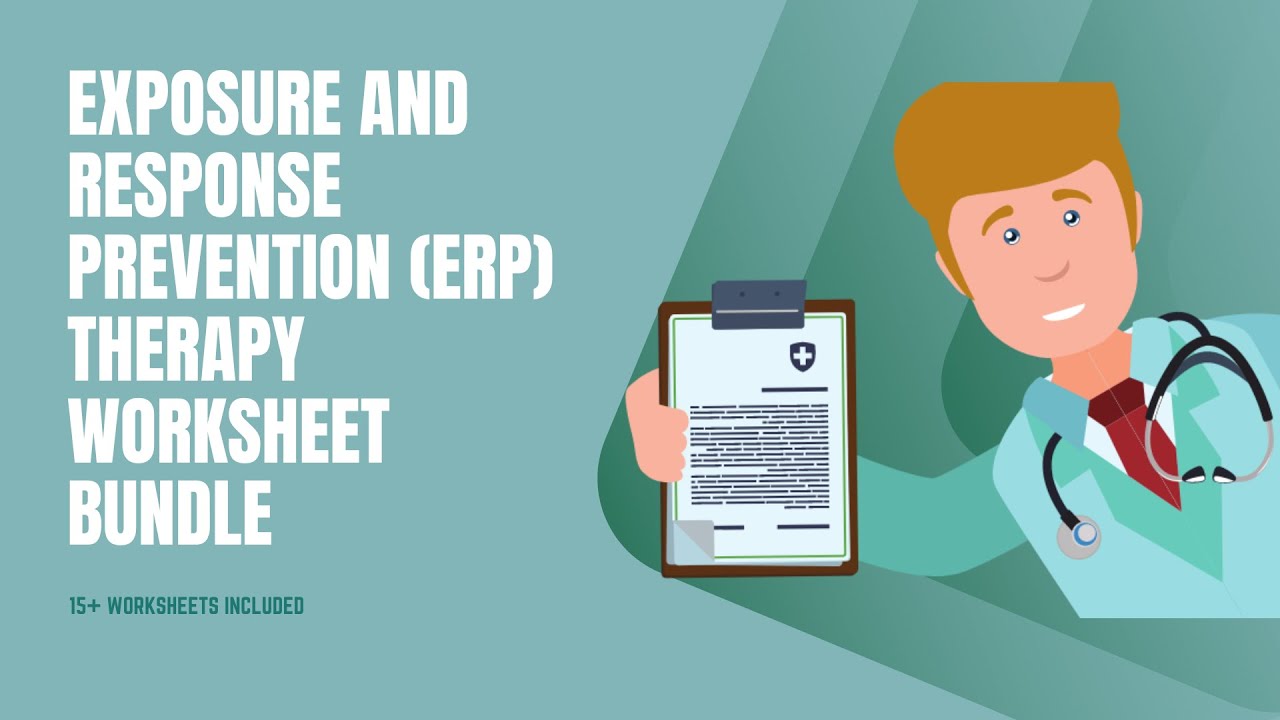 Exposure and Response Prevention (ERP) Therapy Worksheet Bundle | Fillable / Printable PDF Templates