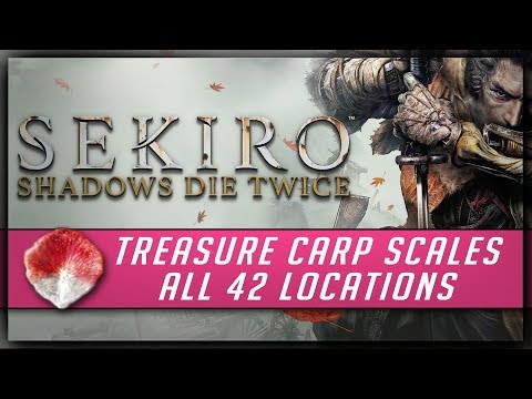 Sekiro Shadows Die Twice - All 42 Treasure Carp Scales Locations - Currency for Pot Noble