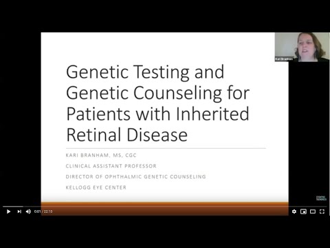 Vision Webinar - Genetic Testing and Genetic Counseling for Patients with IRD - May 9, 2020