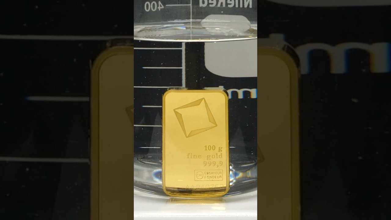 Dissolving a pure gold bar in acid