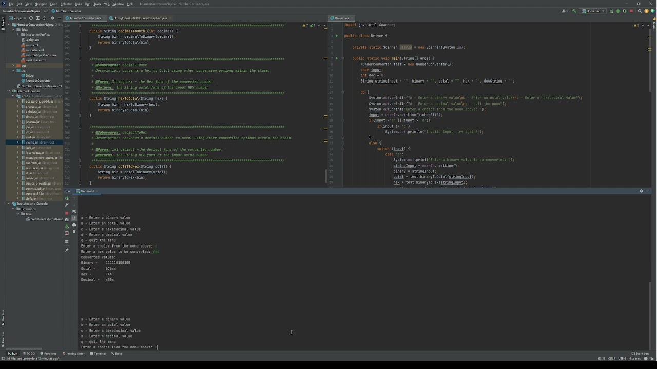 Java Number Base Converter