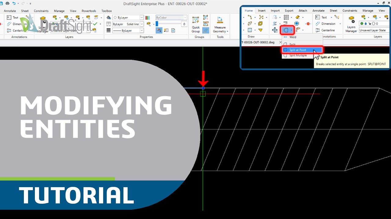 Split Entity at a Point from Toolbar