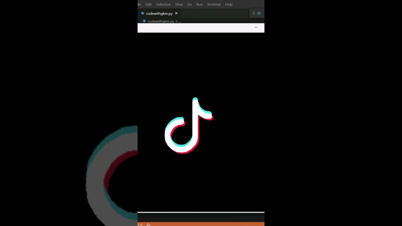 designing #TicTok TikTok logo using python #pythonprograming #shorts