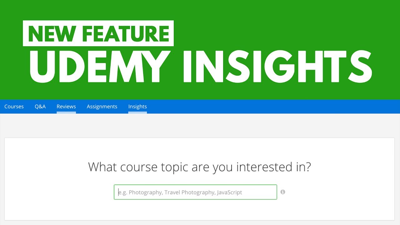 New Udemy Insights Tab - Everything Explained!