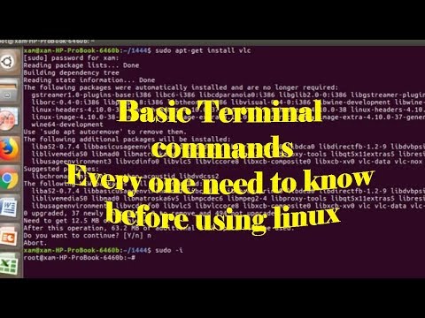 Basic linux ubuntu Terminal Commands Every one need to know before using linux