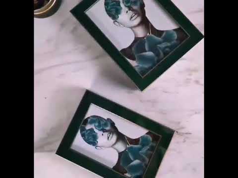 Wooden Picture Frame 4R 5R Photo 4X6 5X7 inch Noble Green Classic Photo Frame Table Top Display