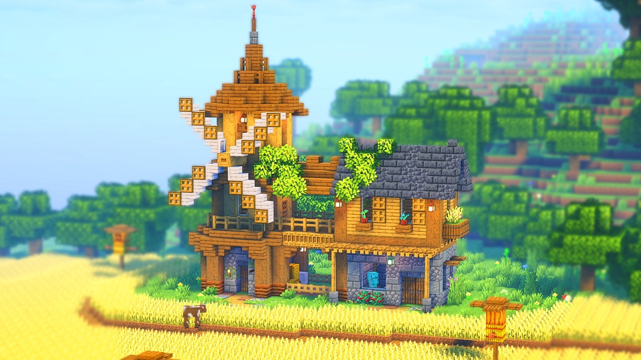 ⛏️Minecraft Windmill for your Farm | Tutorial