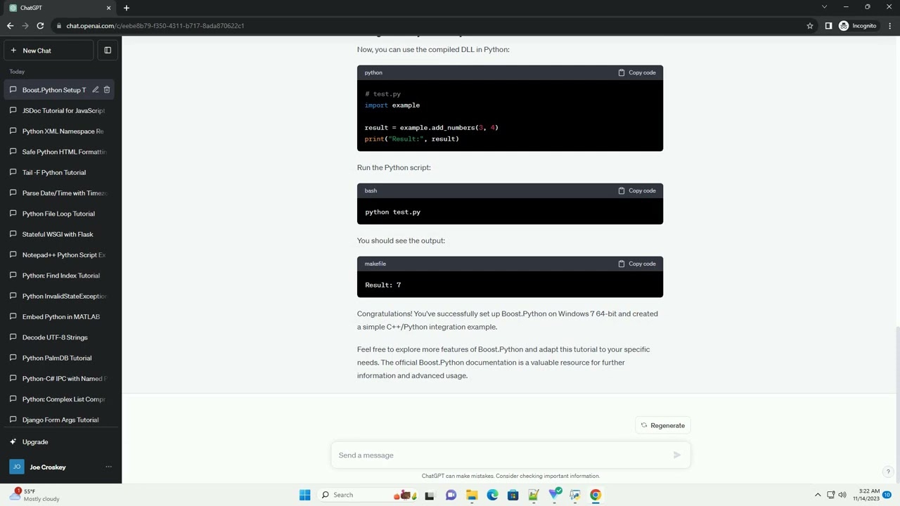 Boost Python Windows 7 64 Bit