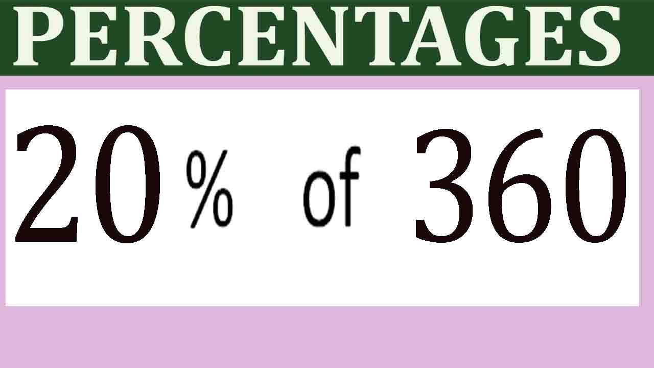 Percentages     20      Percentage(%)    of    360
