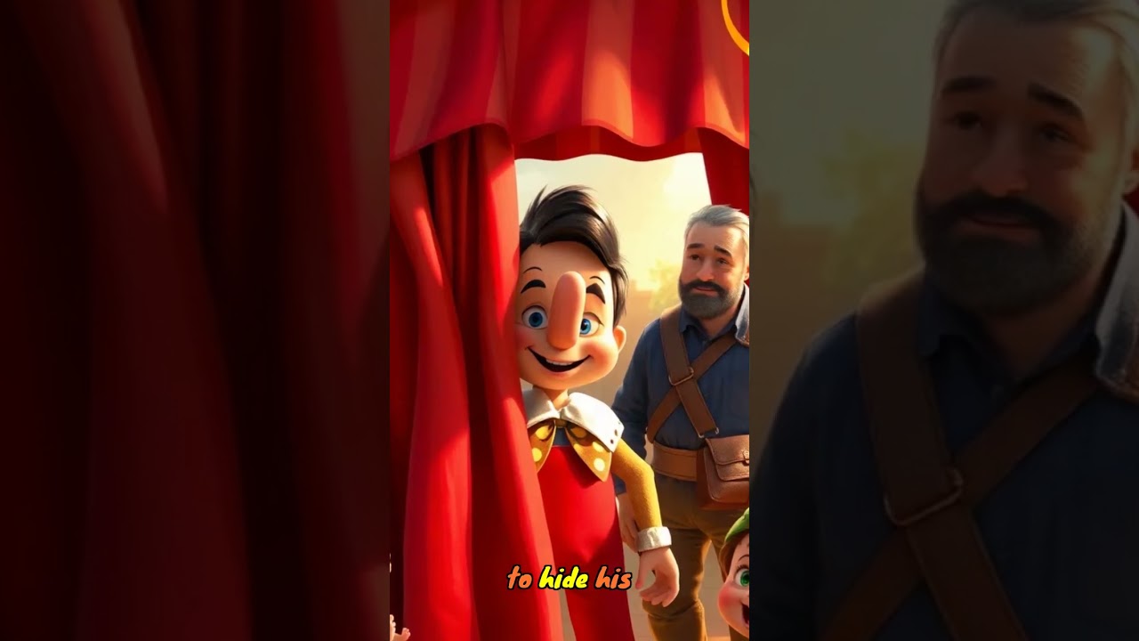 Pinocchio's Nose Knows the Truth #Pinocchio #KidsStories #MoralStory #TruthWins #viralvideo #Honesty