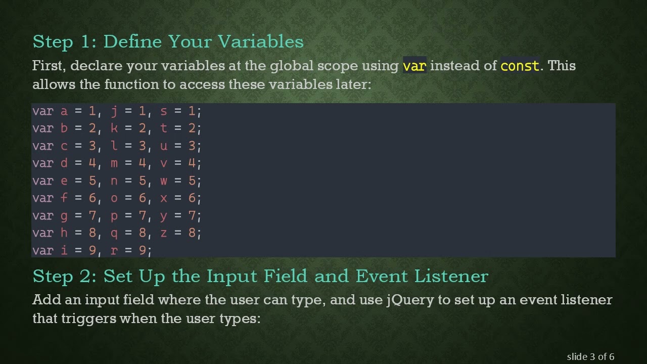 Using Input Values as Variable Names in JavaScript